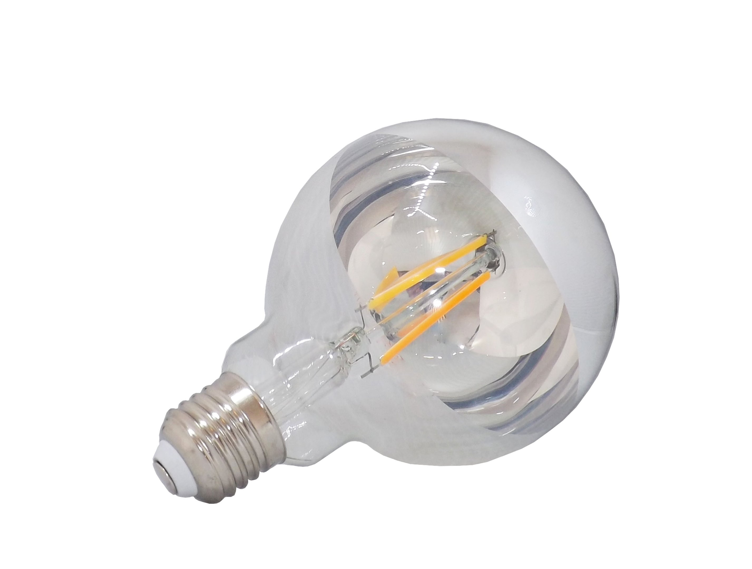 Lampada Filamento G95 Defletora E27 4,5w Br Bivolt Aluminio e Vidro ...
