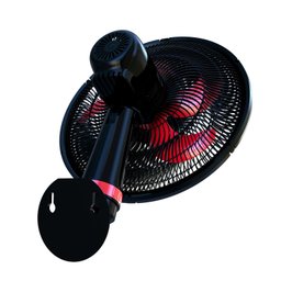 Ventilador WAP Rajada Turbo W130 5 pás 130w 50cm 220v Preto/Vermelho ...