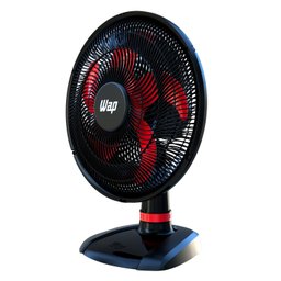 Ventilador WAP Rajada Turbo W130 5 pás 130w 50cm 220v Preto/Vermelho ...