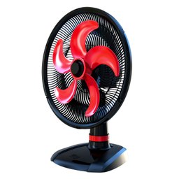 Ventilador WAP Rajada Turbo W130 5 pás 130w 50cm 220v Preto/Vermelho ...