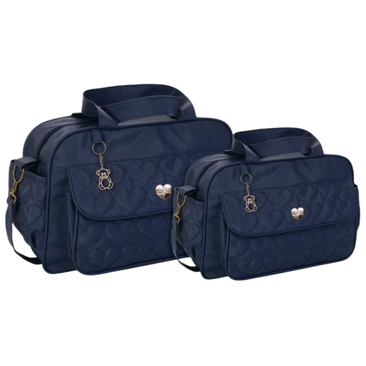 Kit Bolsas Maternidade Griff Baby Coração Azul Marinho | MadeiraMadeira