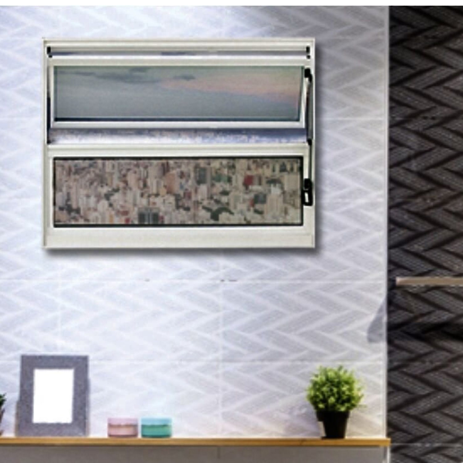 Janela de Alumínio Basculante 40x60cm Linha Plus Lux Esquadrias ...