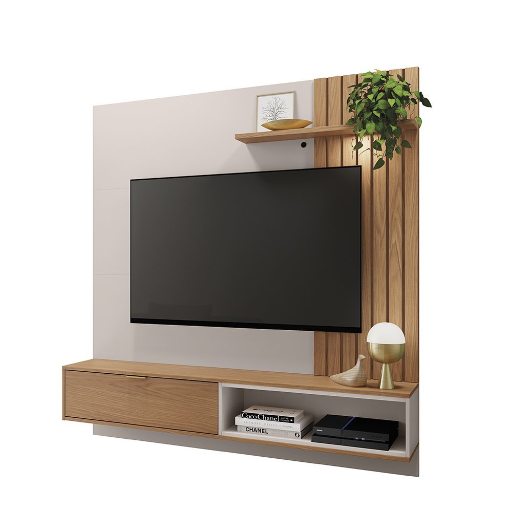 Home Suspenso Paolo 1.6 Ripado com Prateleira para TV 60 Polegadas ...