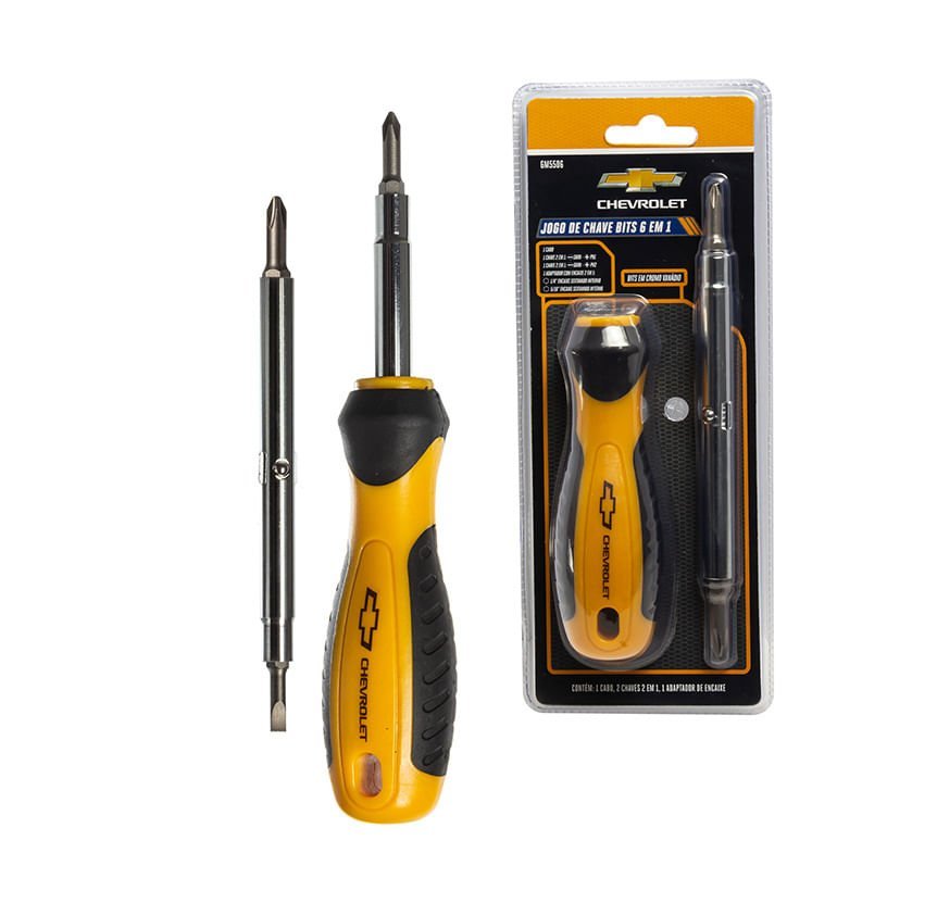 Chave C/ Bits Jogo 6 Em 1 Gm - Chevrolet | MadeiraMadeira