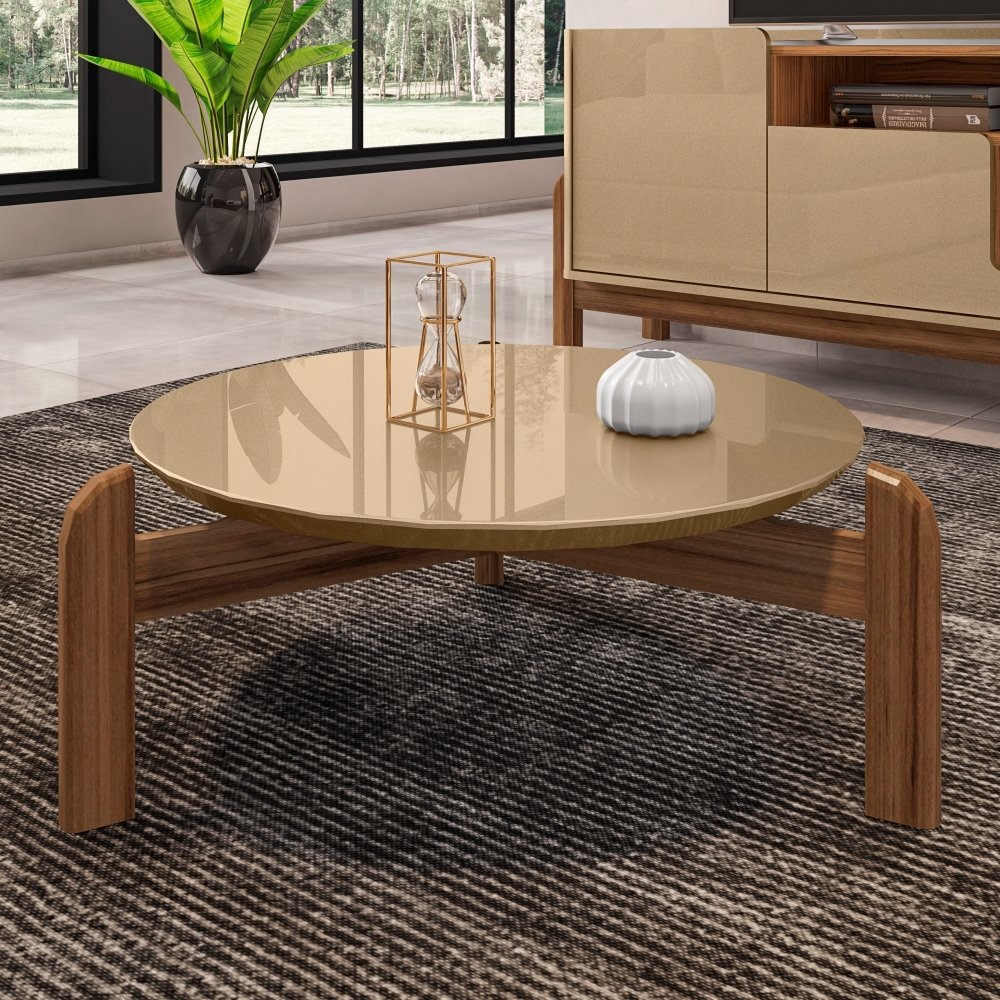 Mesa de Centro Chris Champagne Cedro | MadeiraMadeira