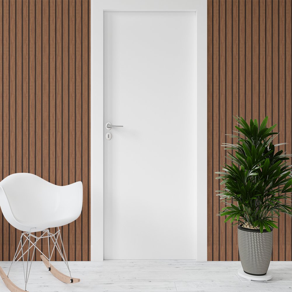 Papel de Parede Adesivo Madeira Cedro Estilo Ripa | MadeiraMadeira