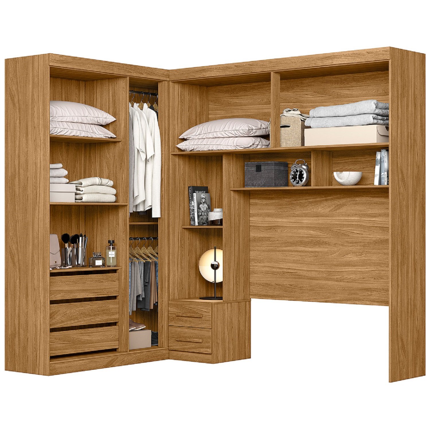 Guarda Roupa Modular Casal 7 Portas 5 Gavetas Veneza - Moval:freijoo ...