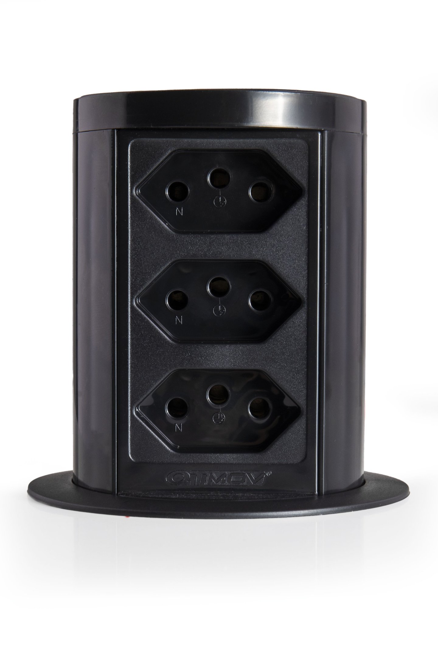 Torre de Tomada Totem Slim Automático 3 Tomadas 10a Preto | MadeiraMadeira