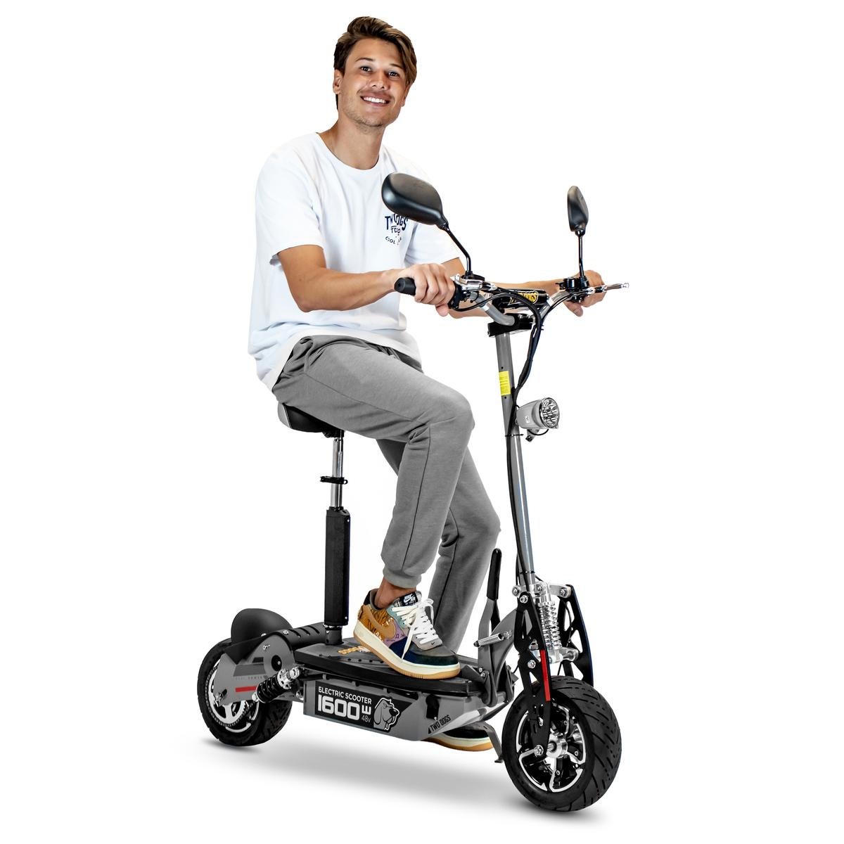 Patinete Elétrico Scooter Two Dogs 1600w 48v:Cinza | MadeiraMadeira