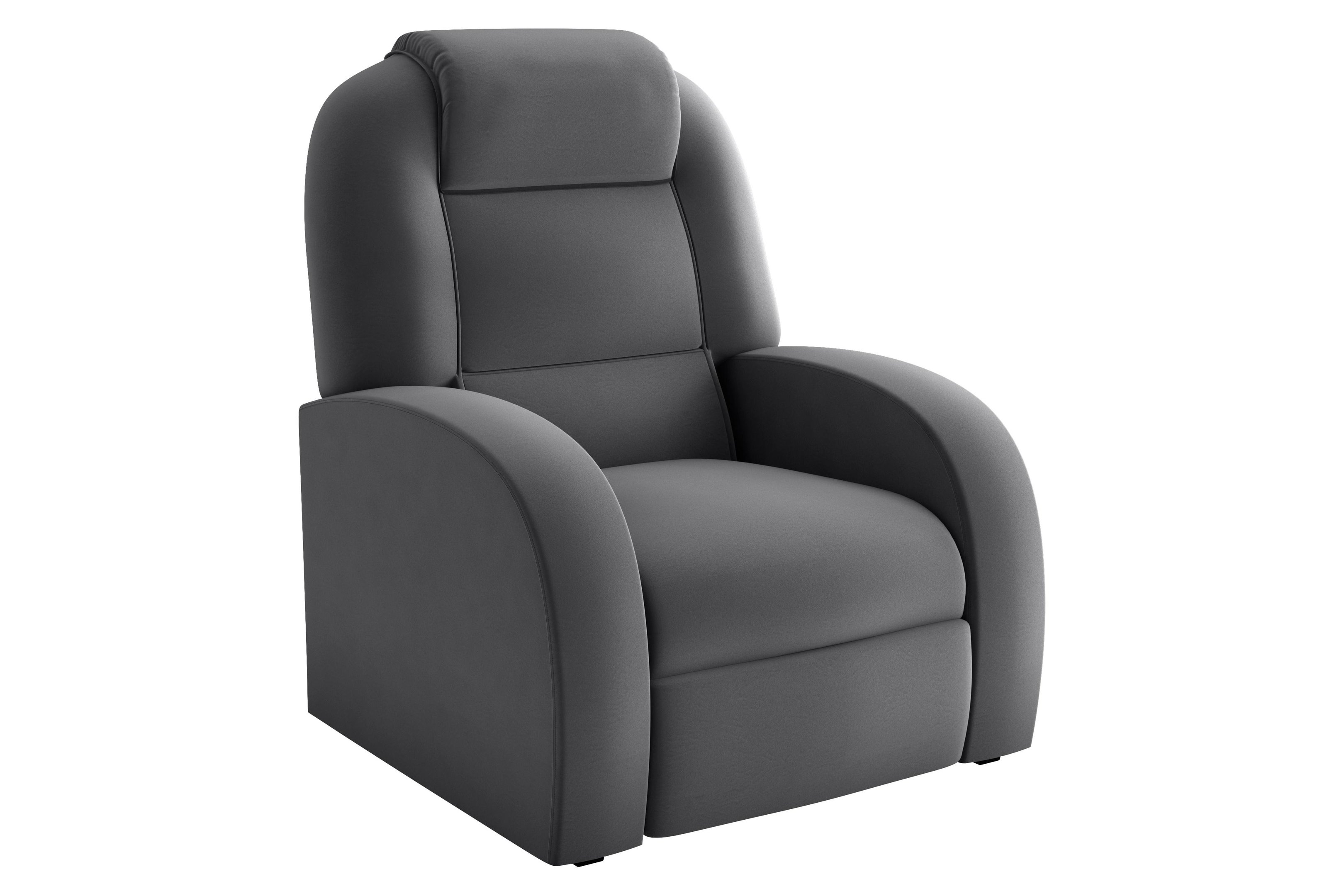 Poltrona Reclinável Pmx1 Civic Veludo Cinza E425 - Matrix | MadeiraMadeira