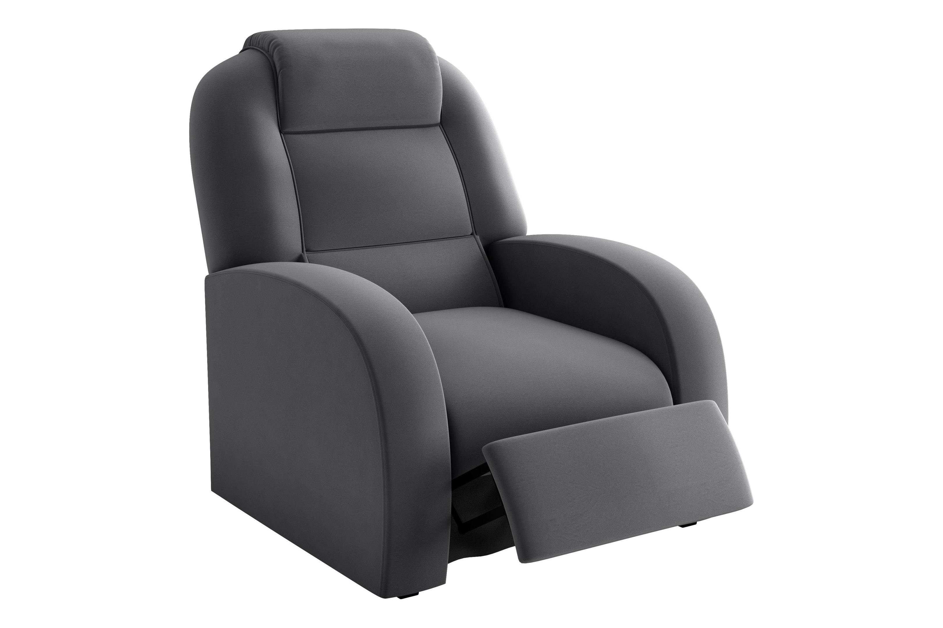 Poltrona Reclinável Pmx1 Civic Veludo Cinza E425 - Matrix | MadeiraMadeira