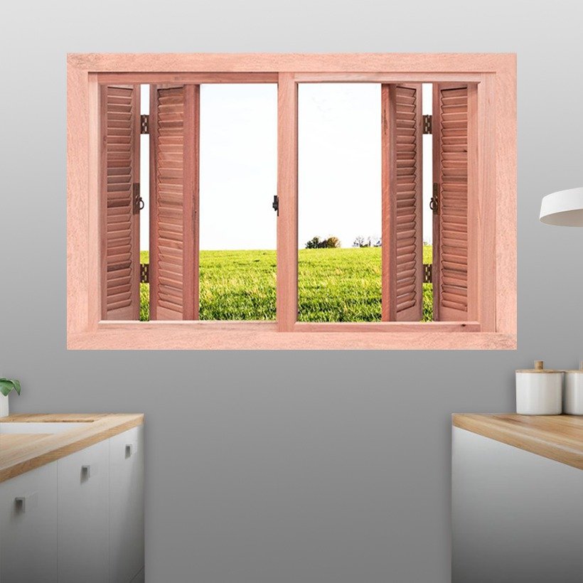 Janela de Madeira Vitro de Correr Com Veneziana Pantográfica Reto de ...