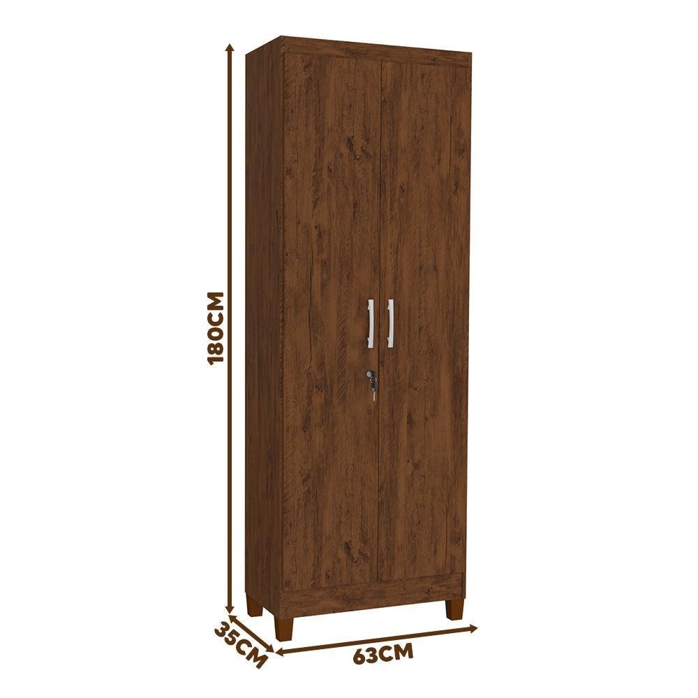 Guarda Roupa Pequeno 2 Portas Noce Sparky Shop Jm | MadeiraMadeira
