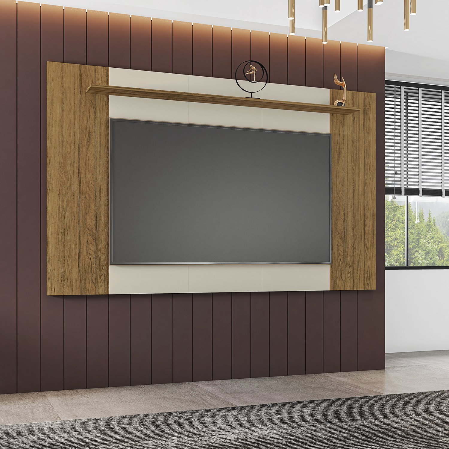 Painel para TV até 70 Polegadas 1 Prateleira Doha Móveis Bechara ...