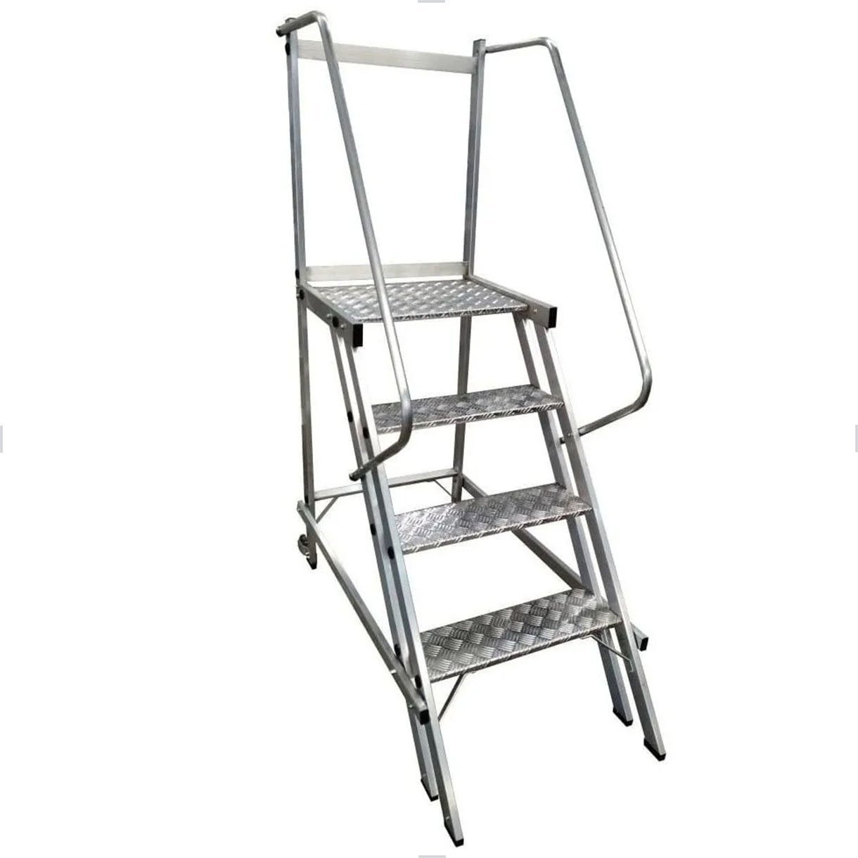 Escada de Alumínio Trepadeira 3 Degraus Corrimão Duplo Plat 1000 ...