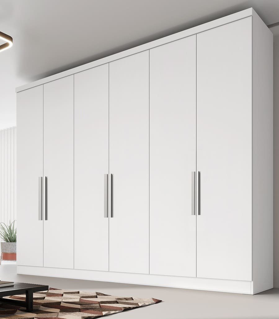 Guarda Roupa Casal 100% MDF 6 Portas 6 Gavetas - Vértice-Branco ...