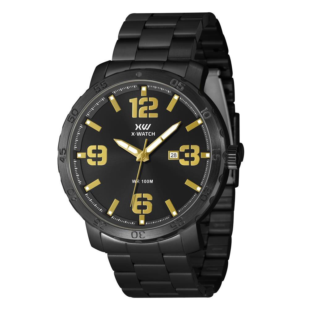 Relógio X-Watch Masculino Ref: Xmns1010 P2px Esportivo Black Xmns1010 ...