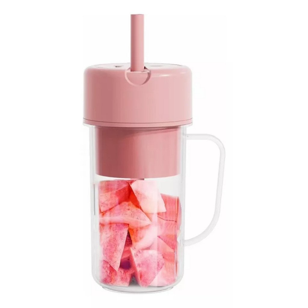 Liquidificador Espremedor Elétrico Portátil Usb Recarregável Juicer Misturador Copo Canudo 420ml ...