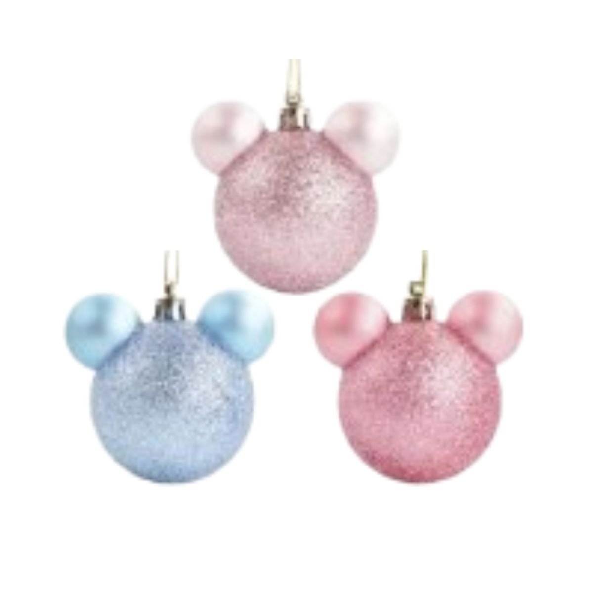 Bola Natalina 7cm Mickey C/6pc Colorida 1051571 Cromus | MadeiraMadeira
