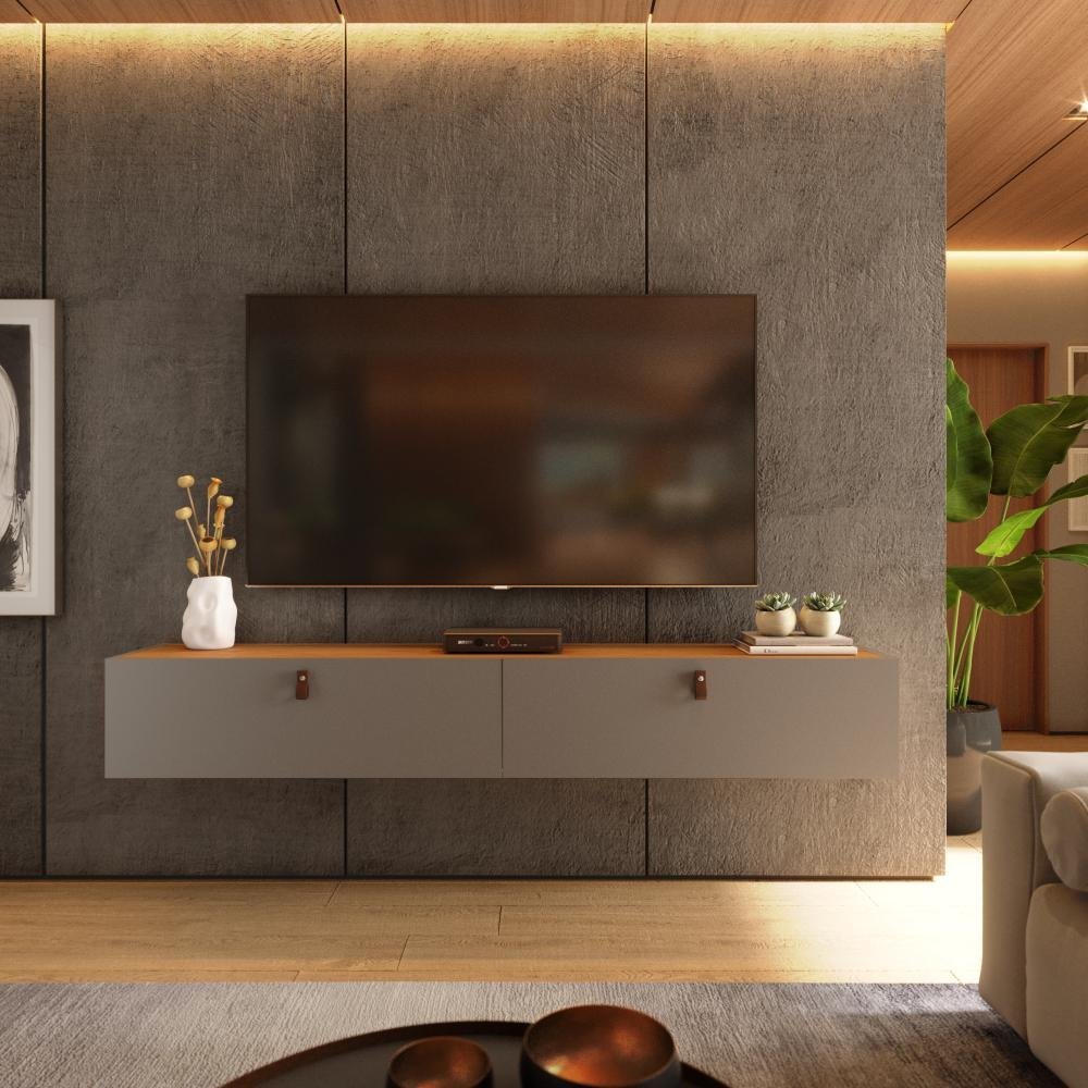 Rack Suspenso para Tv até 70 Polegadas 2 Portas Grécia 180cm ...