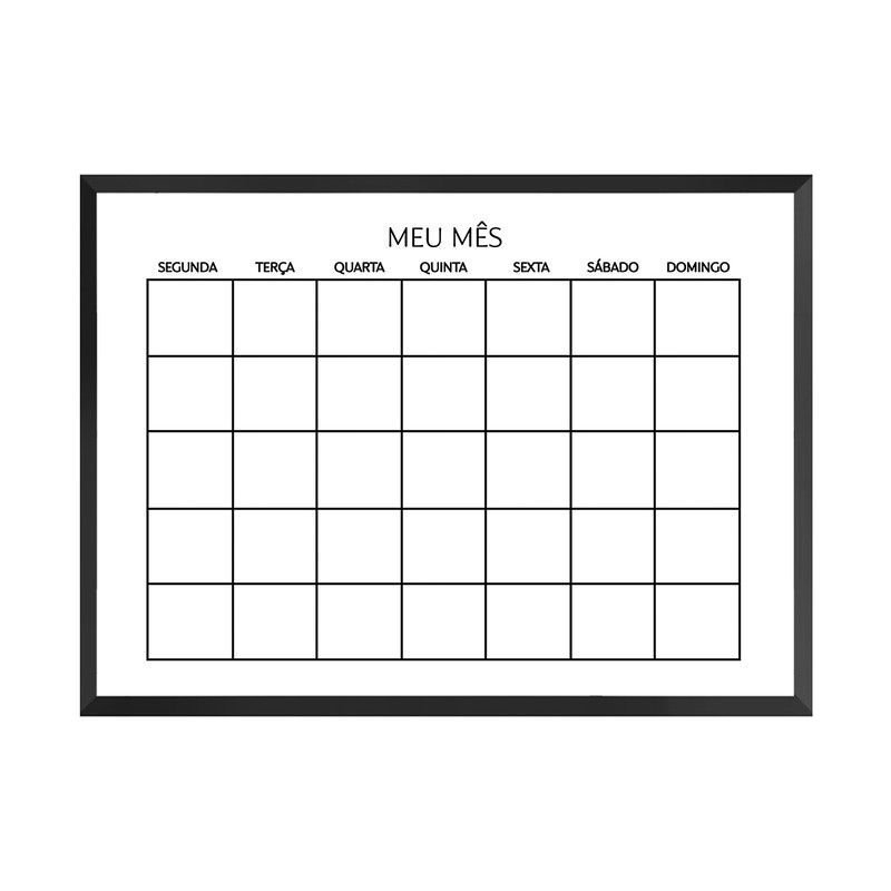 Quadro Mural de Anotações Planner Mensal Notas Organização | MadeiraMadeira