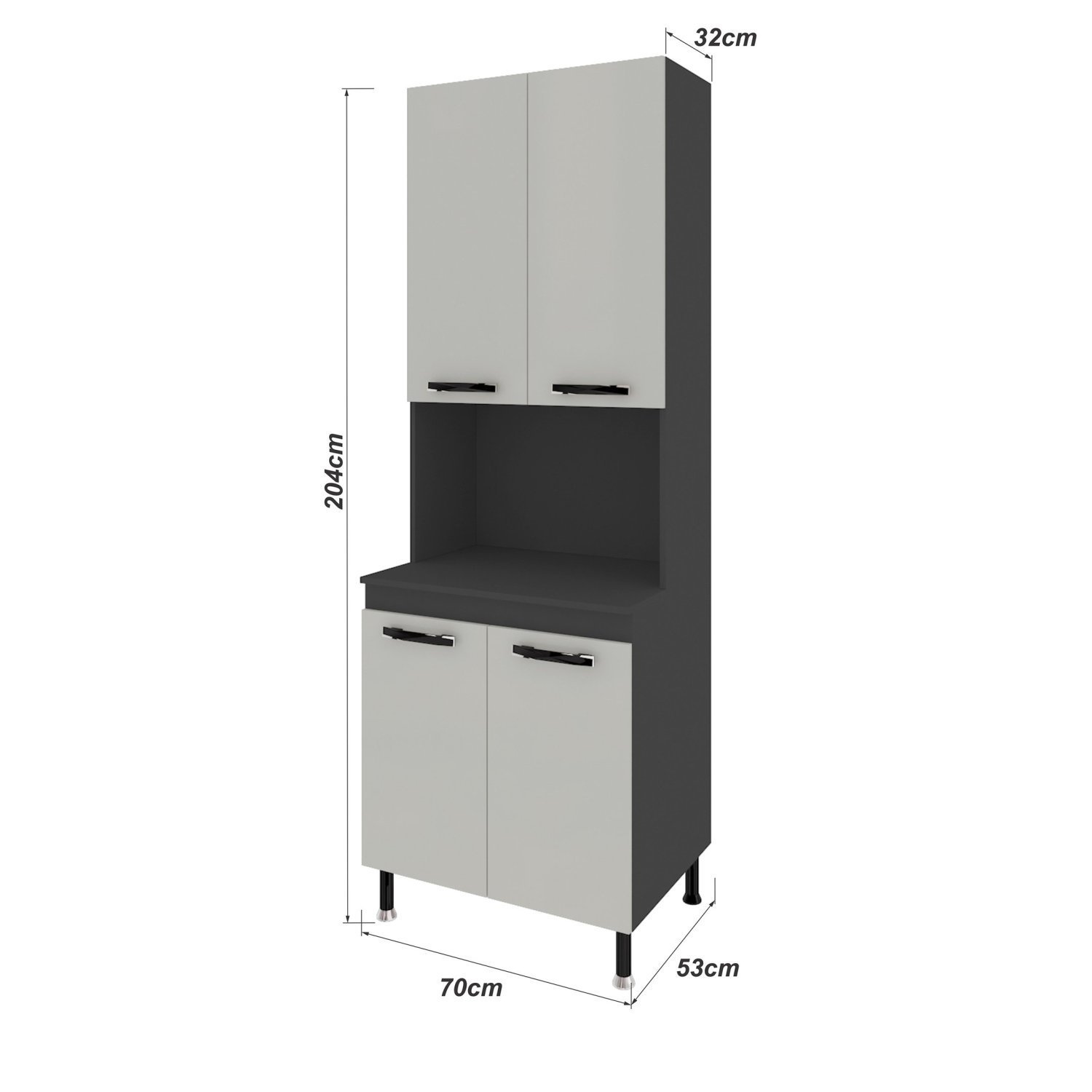 Kit Duplo 1 Forno 70cm 4 Portas Panama Indekes | MadeiraMadeira