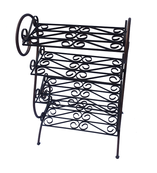 Estante Artesanal de Ferro Quatro Prateleiras Modelo Rococó Libertas ...