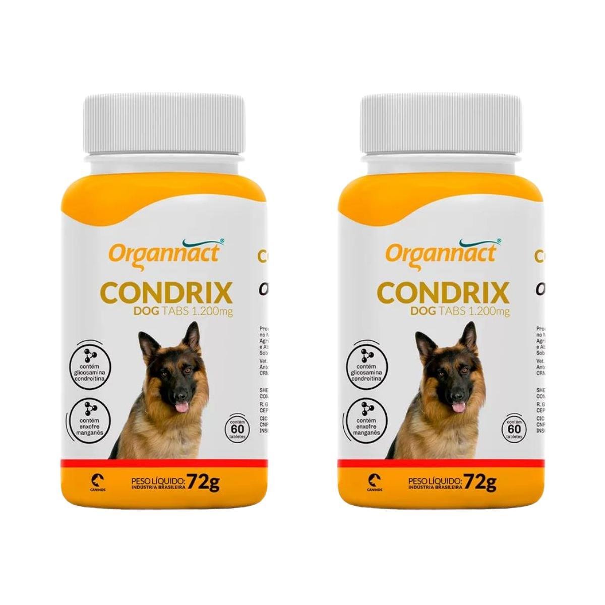 Suplemento Organnact Condrix Cães Tabs 1200Mg Combo Com 2 | MadeiraMadeira