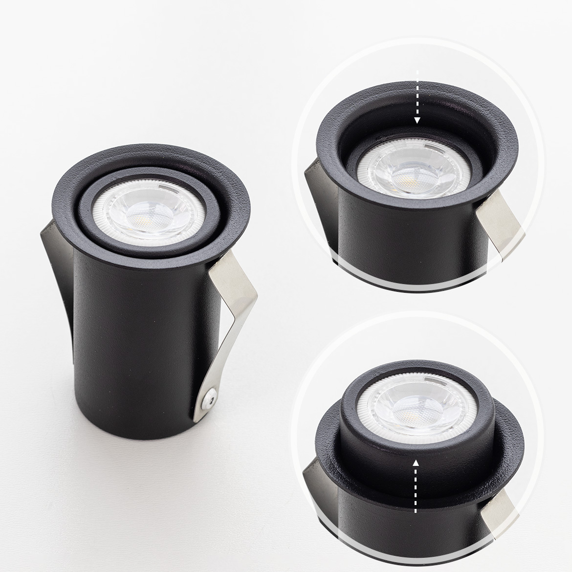 Spot de Embutir Micro Borda Preto P/ Ar70 Gu10 4448 Vettro St2934 ...