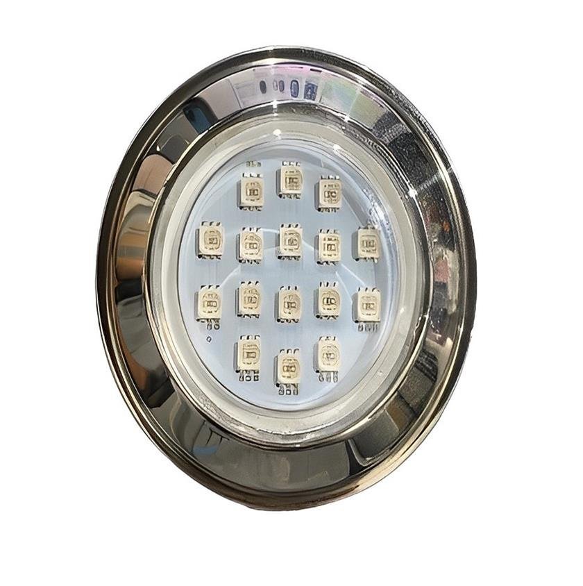 LUMINARIA PARA PISCINA HIPER LED 9W INOX 316 RGB BRUSTEC | MadeiraMadeira