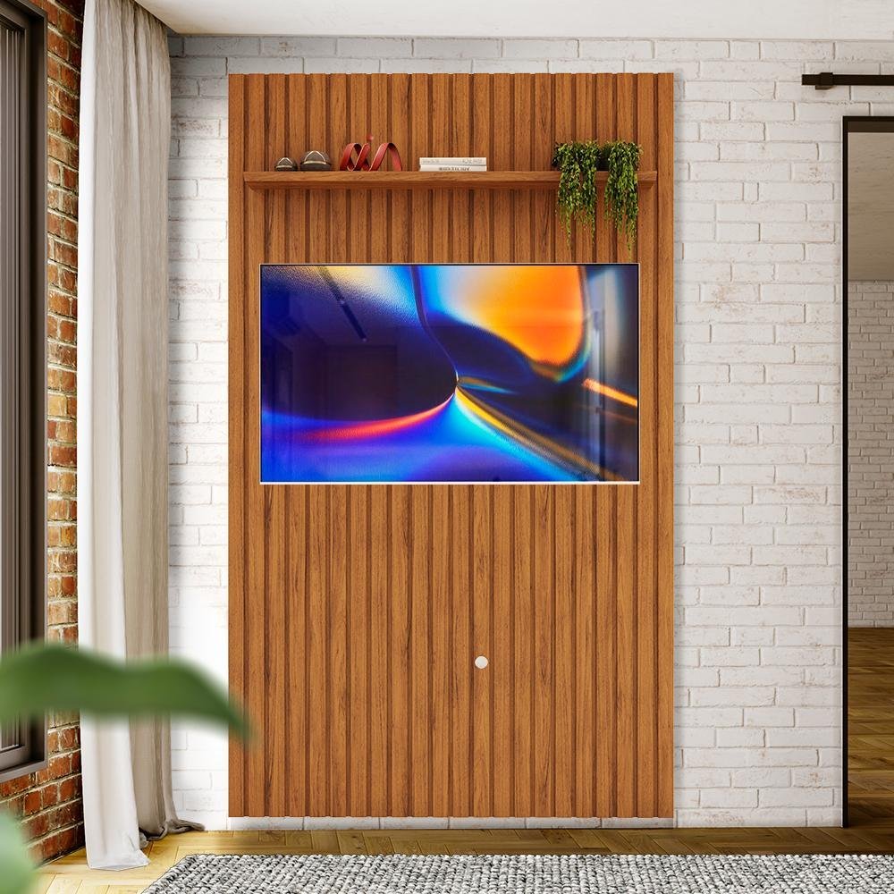 Painel de Parede para Tv até 60 Polegadas - Freijó | MadeiraMadeira