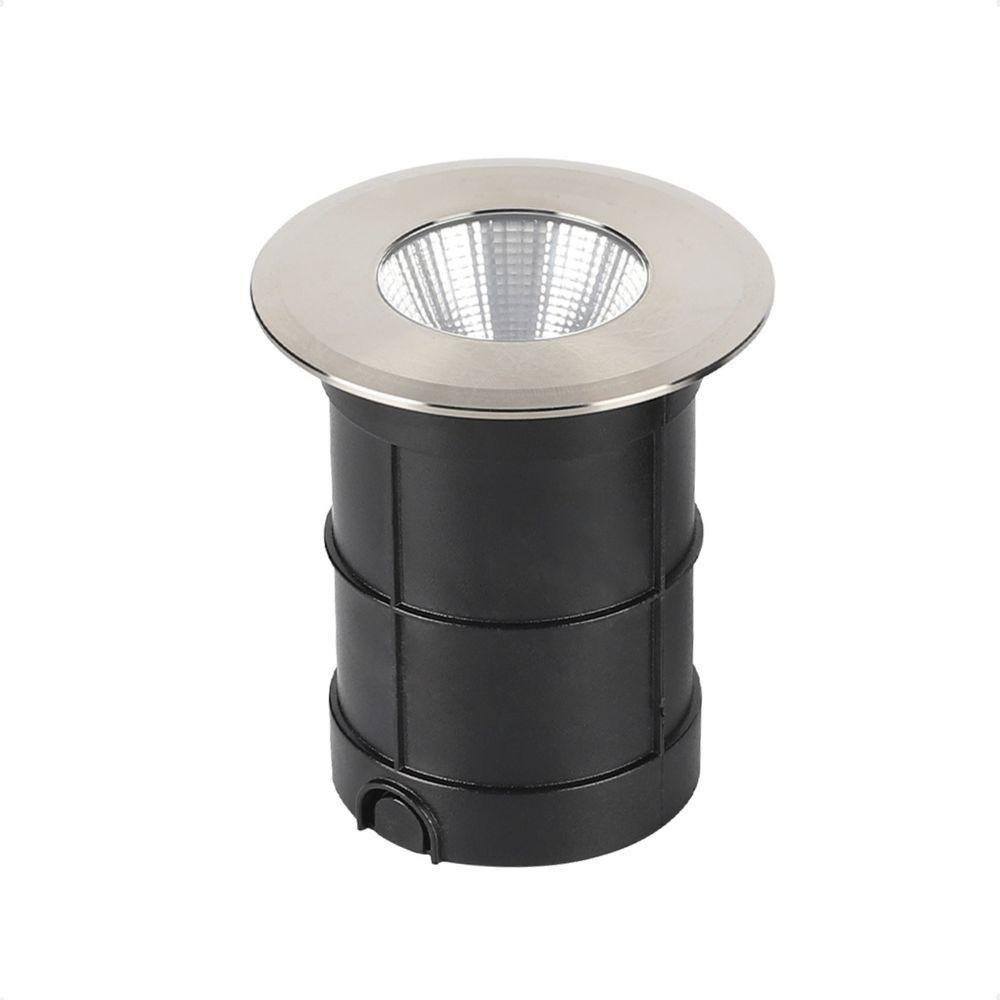 Embutido de Solo Led Taschibra Thin 6w Redondo Bivolt Prata | MadeiraMadeira