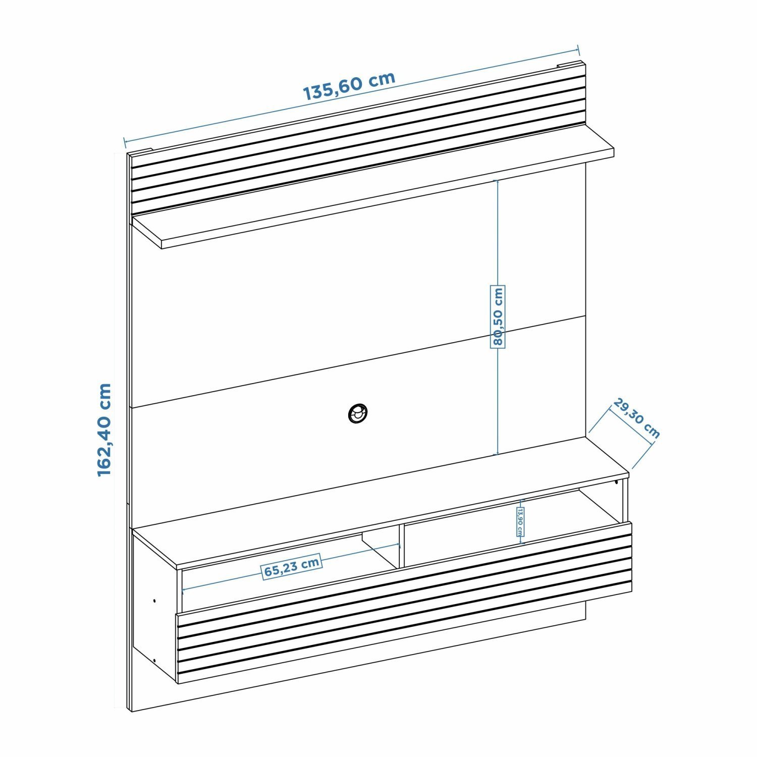Painel para TV de ate 55 Polegadas NT 1165 Notável Móveis | MadeiraMadeira