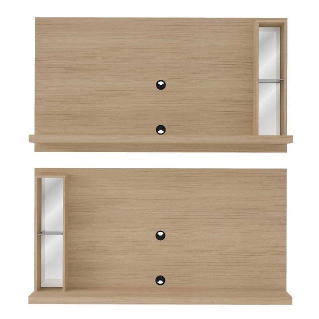 Conjunto Sala de Estar Completo Painel Alaska, Aparador e Mesa de Centro Carvalho Artely Móveis ...