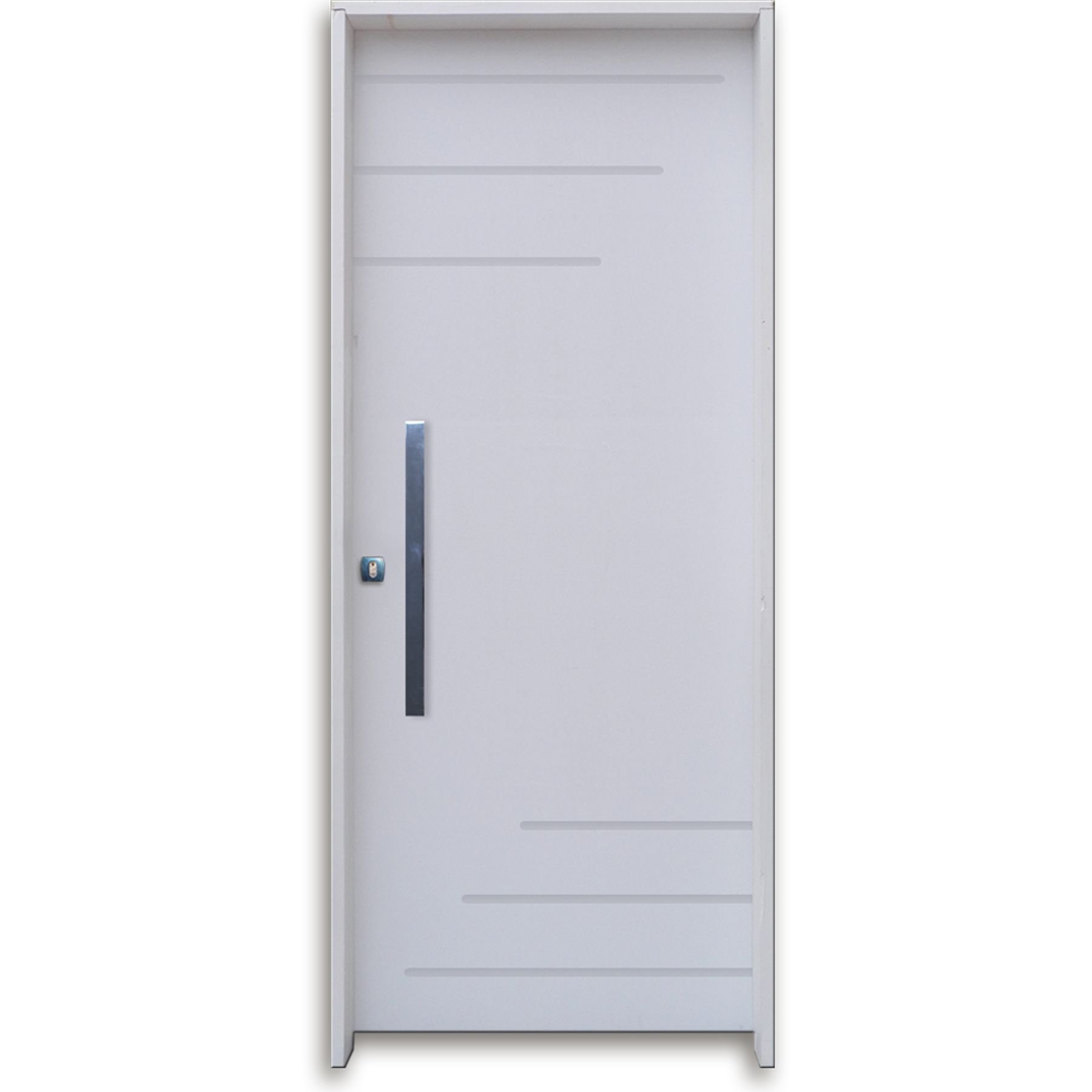 Kit Porta de Madeira Milano Hdf Primer com Puxador Reto 2,10 X 0,82 ...