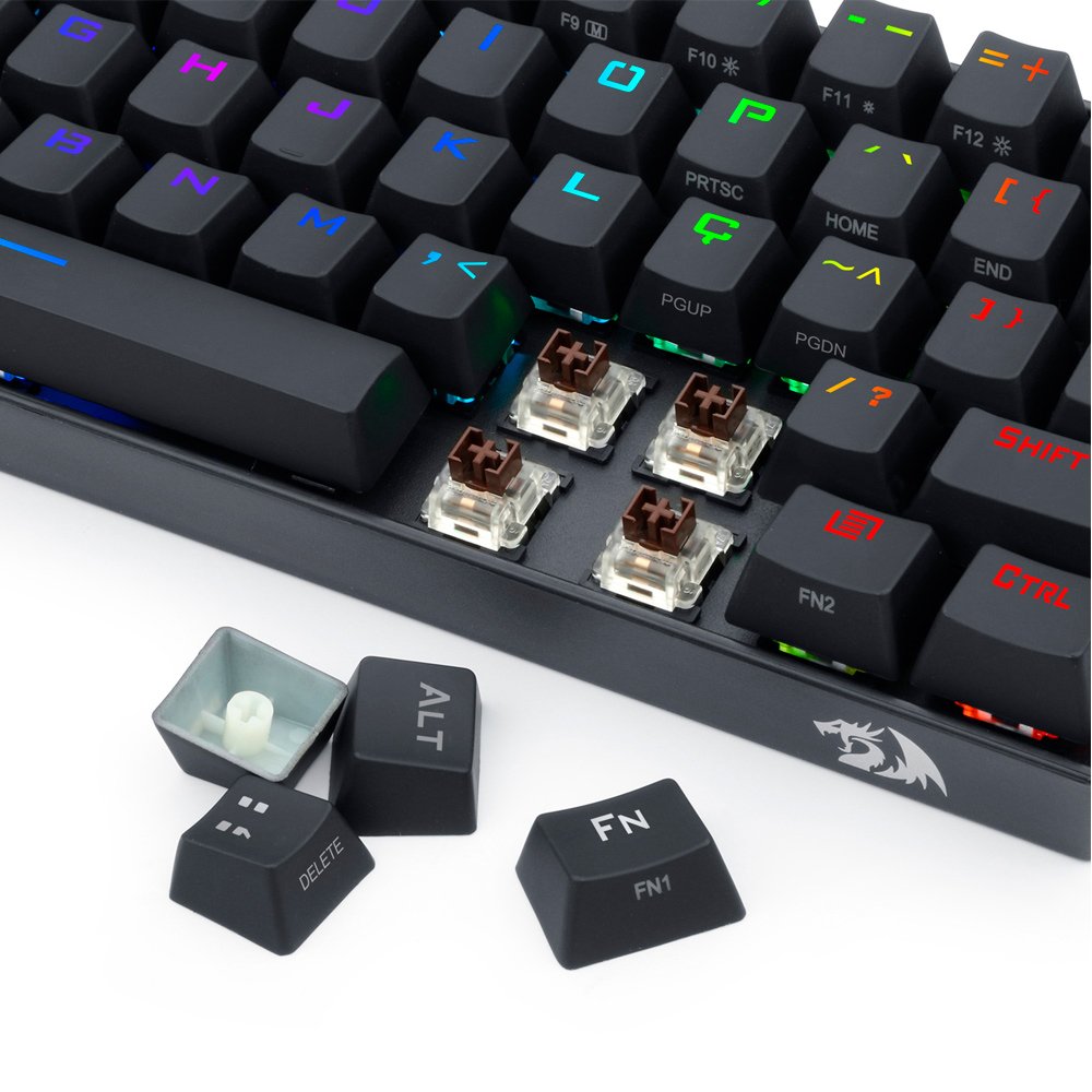Teclado Usb Gamer Mecanico Draconic Preto RGB K530RGB Redragon ...