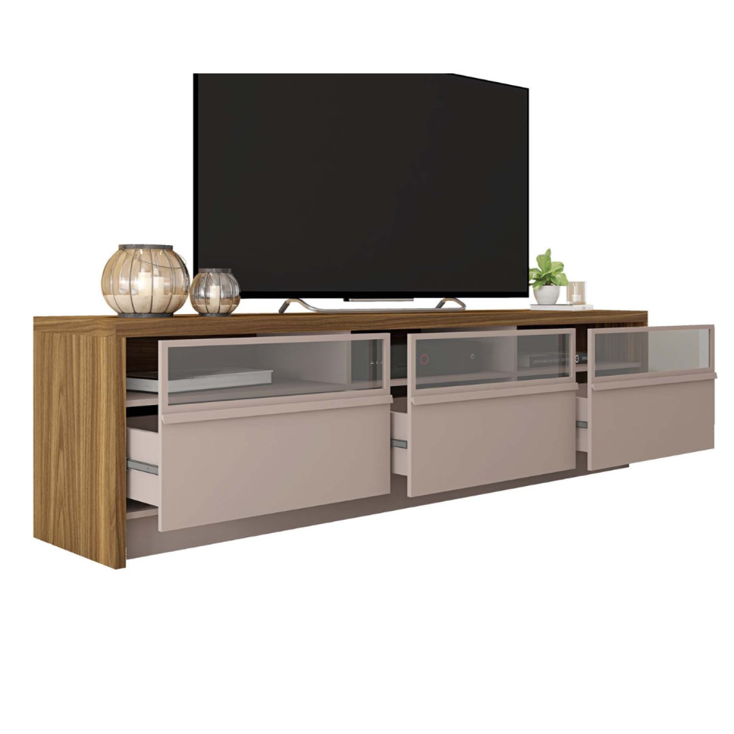 Rack para TV Até 75 Polegadas 3 Gavetas Vectro Caemmun | MadeiraMadeira