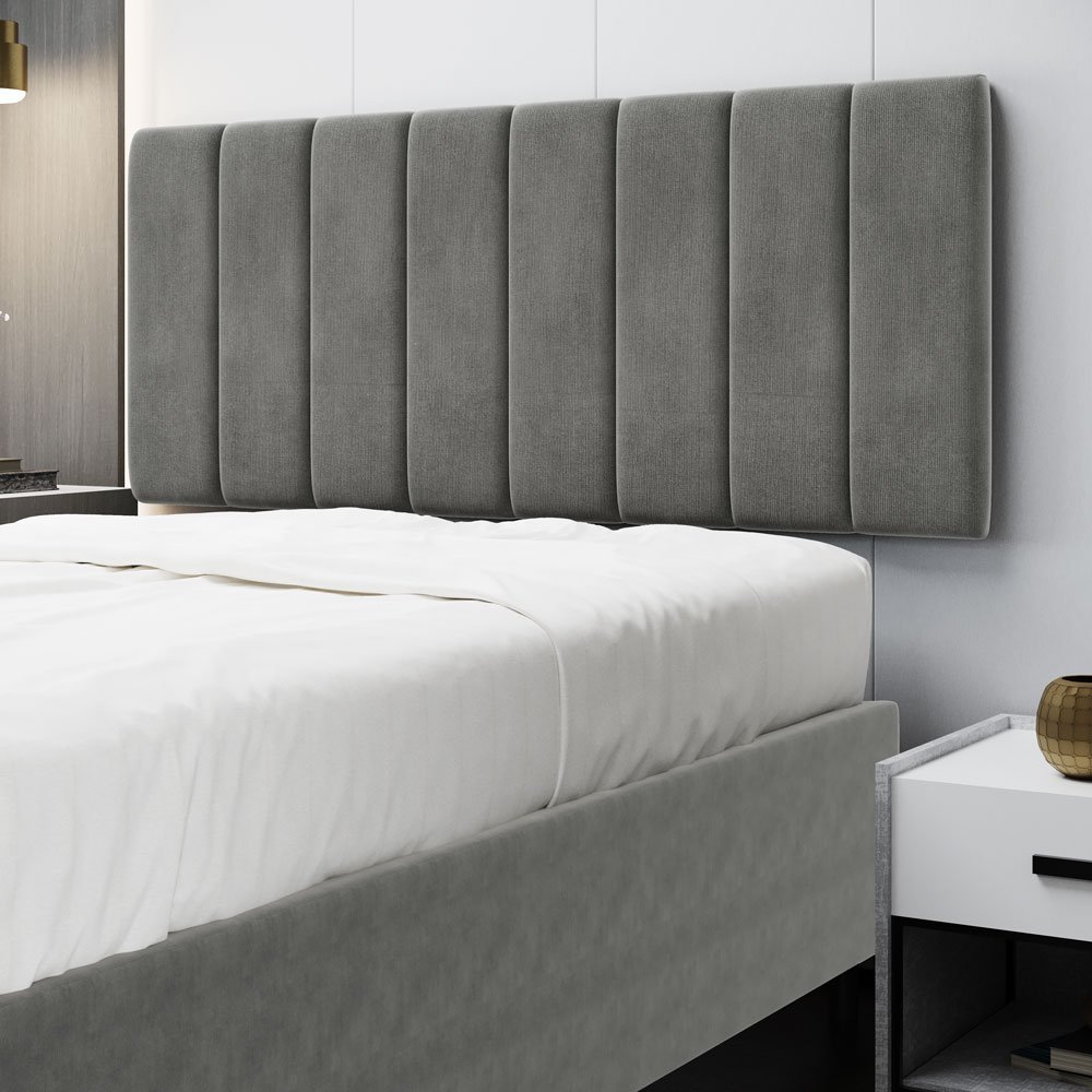 Painel Nashira 200 / Z-008 Sued Cinza | MadeiraMadeira