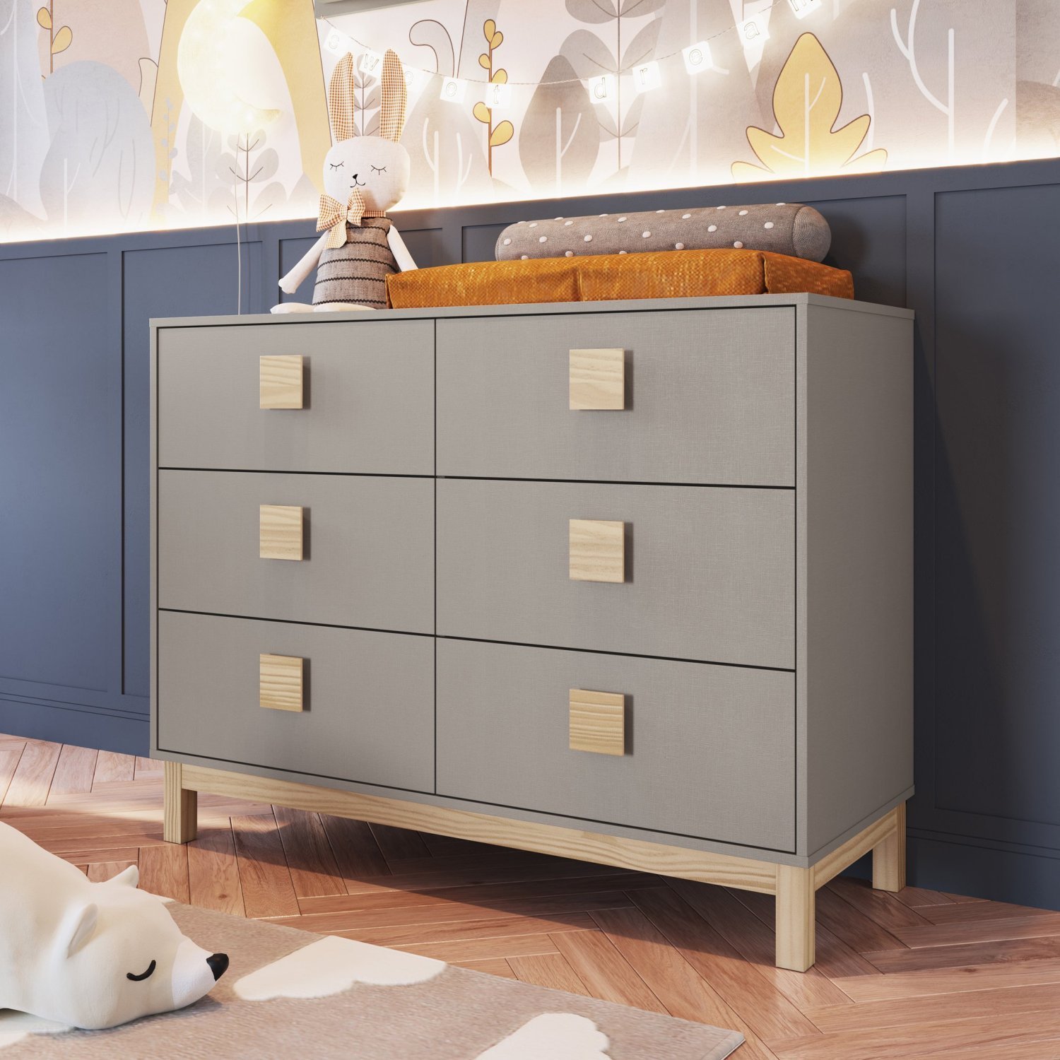 Cômoda Infantil 6 Gavetas Eleva Completa Móveis | MadeiraMadeira