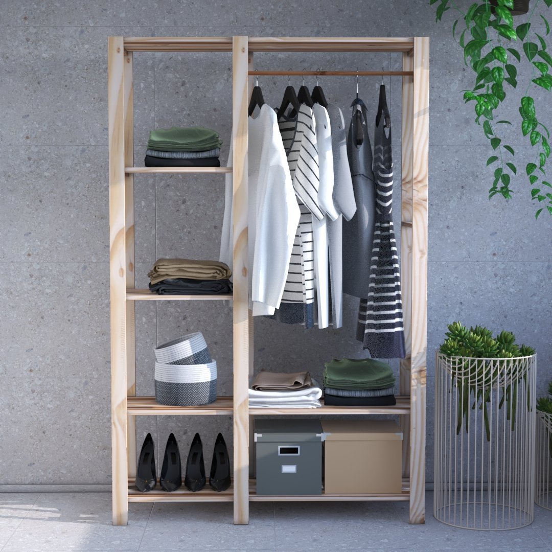 Mancebo Cabideiro Sapateira Arara 4 Prateleiras Ofertas Technox | MadeiraMadeira