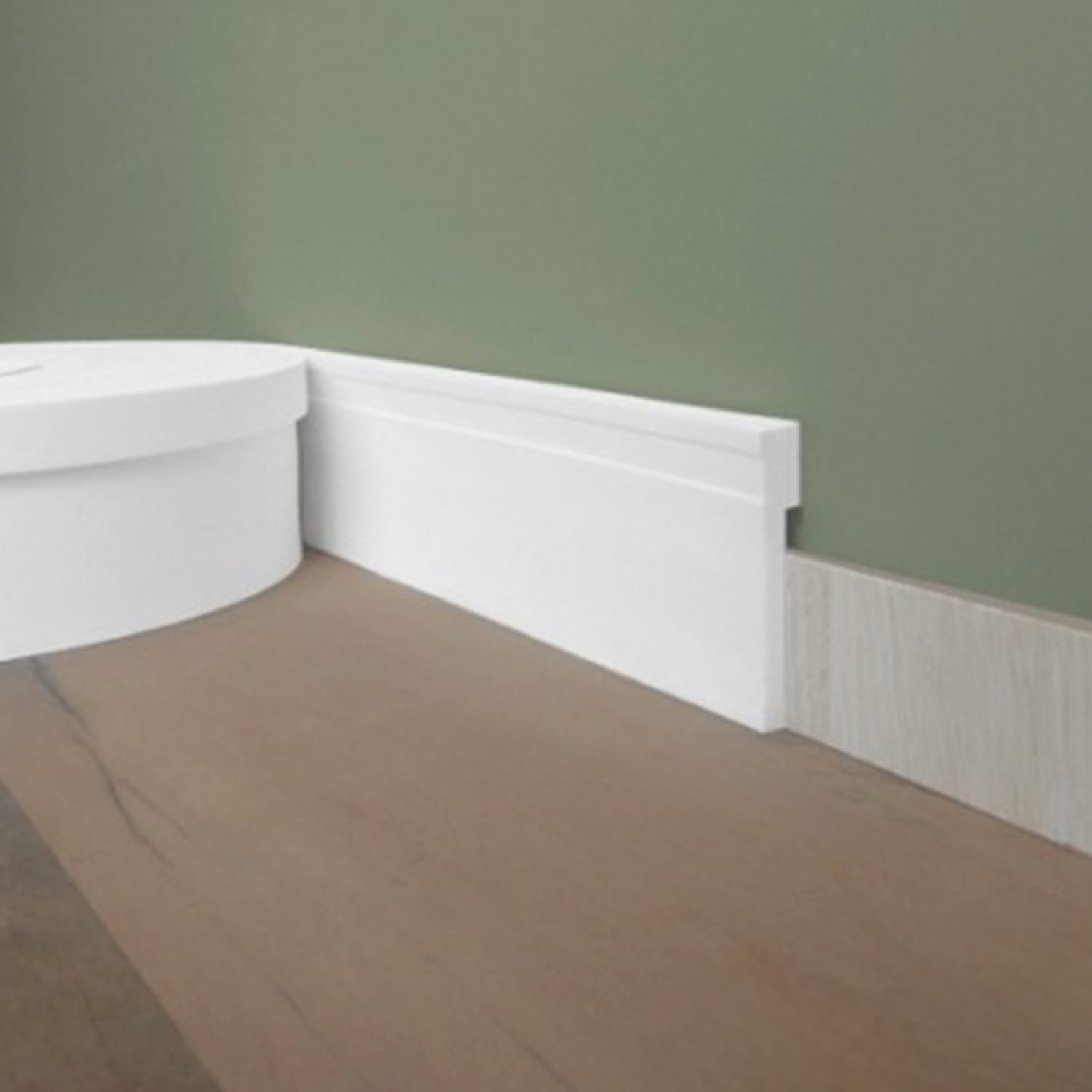 Rodapé de Sobrepor EVA 15cm x 20mm x 2,5m Moldura Flexivel RP16 Meu ...