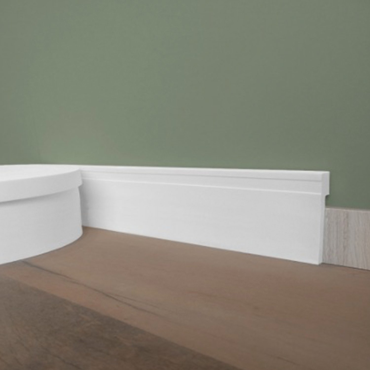 Rodapé de Sobrepor EVA 15cm x 20mm x 5m Moldura Flexivel RP16 Meu ...