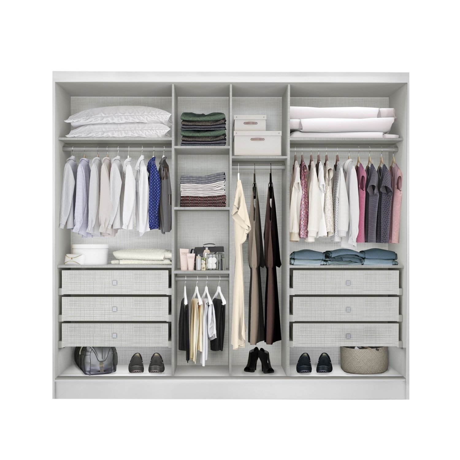 Guarda Roupa Casal com Espelho 6 Portas 6 Gavetas Kratos Novo Horizonte ...