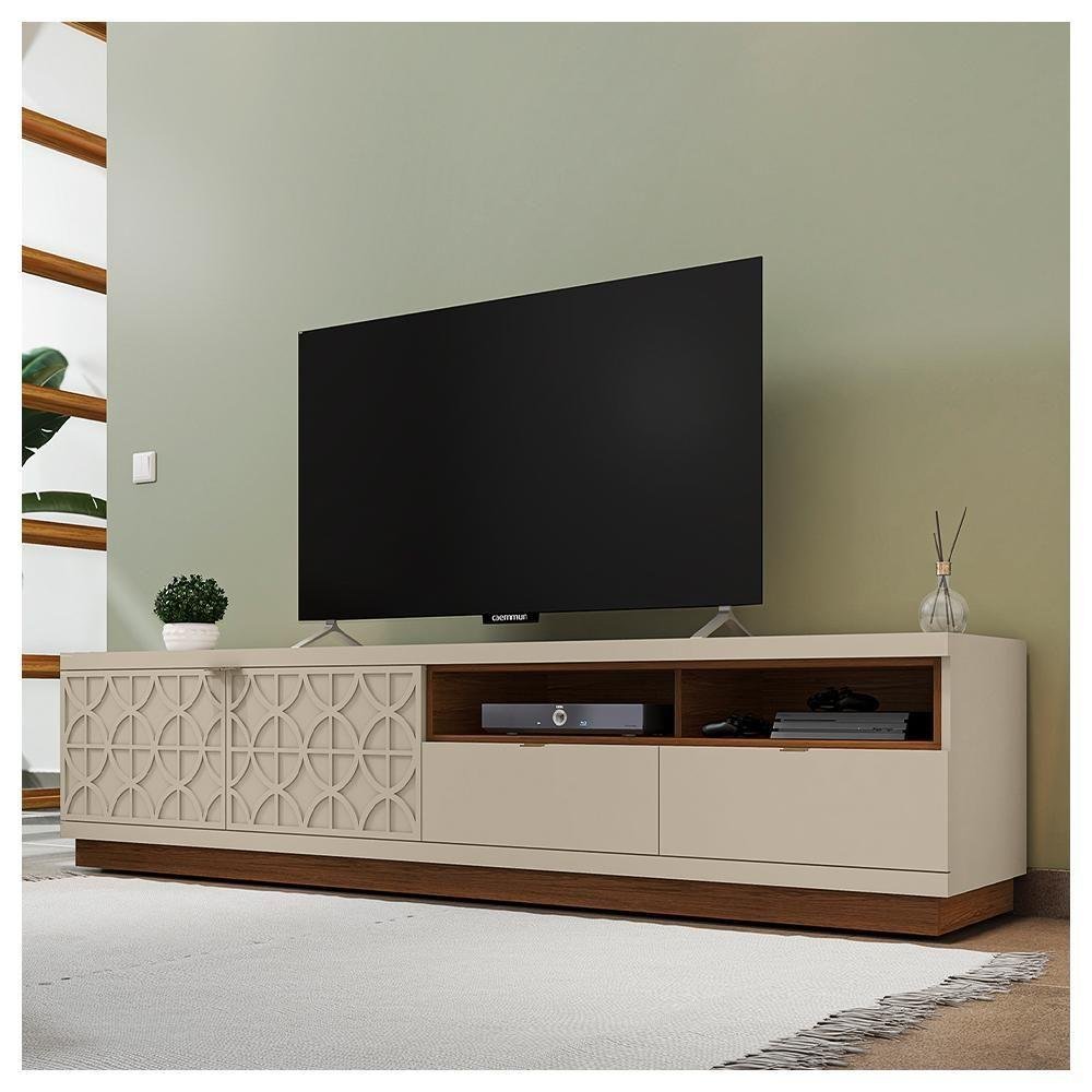 Bancada Rack Para Tv Até 75 Polegadas 218 Cm Renda Caemmun | MadeiraMadeira