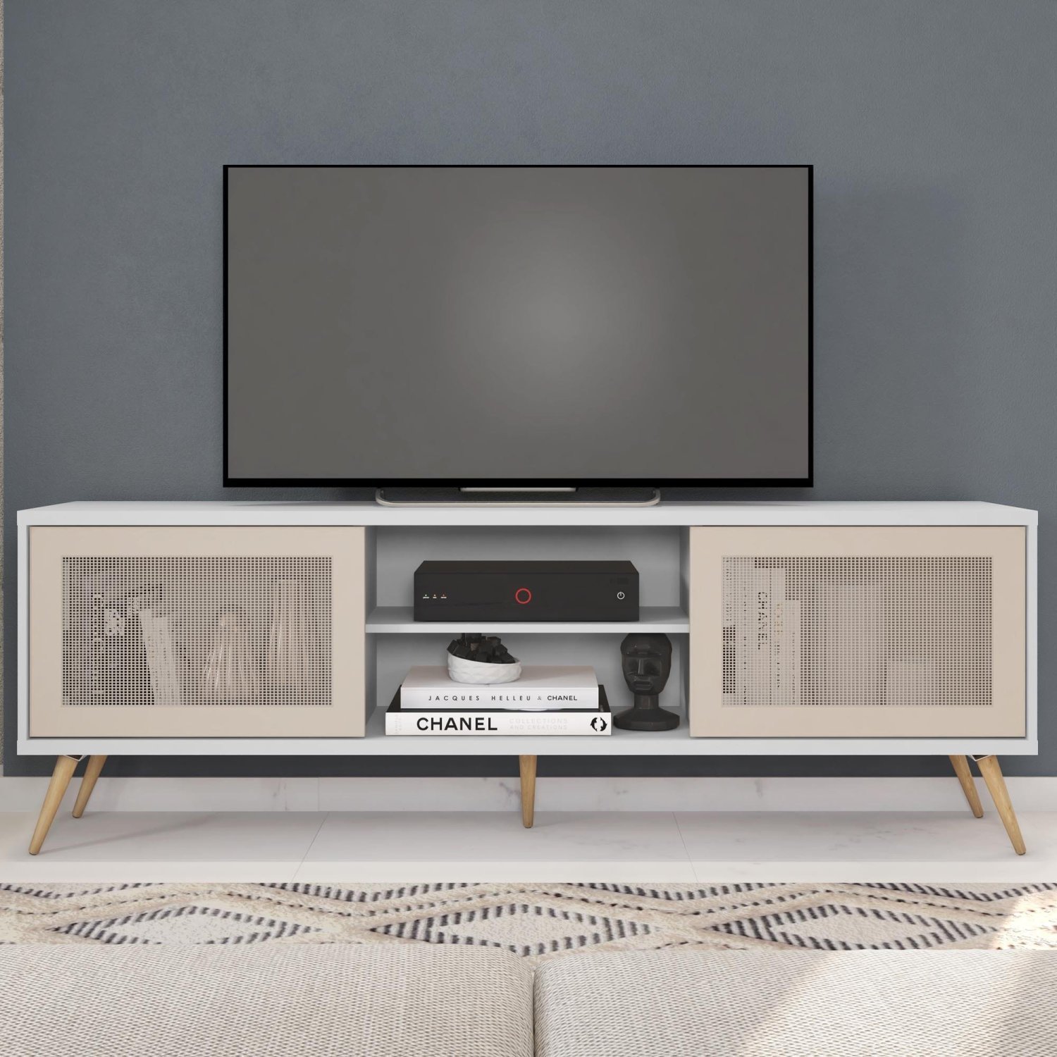 Rack para TV até 72 Polegadas Retrô 180cm em BP Porta Telada Multiverso ...