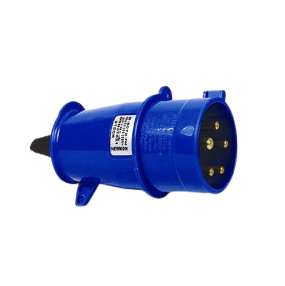 Plug 16A 9H 3P+N+T 200/250V Cor Azul Modelo N-5079 Newkon - Steck N5079 ...