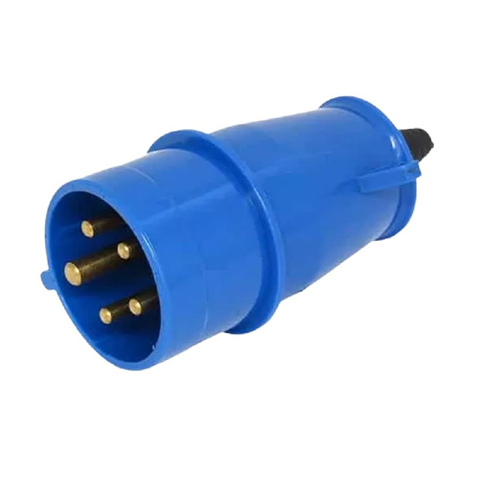 Plug 16A 9H 3P+N+T 200/250V Cor Azul Modelo N-5079 Newkon - Steck N5079 ...