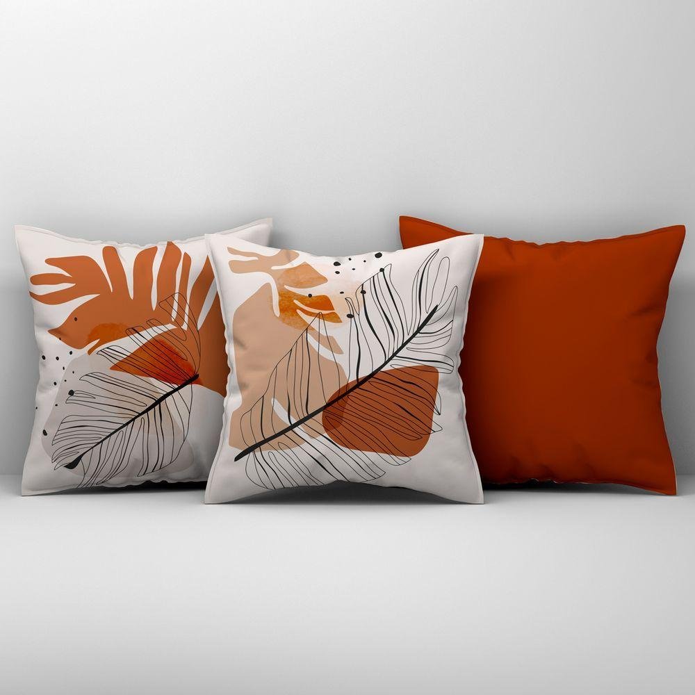 Kit Trio Capas de Almofadas Estampadas em Veludo Suede 45cm X 45cm ...
