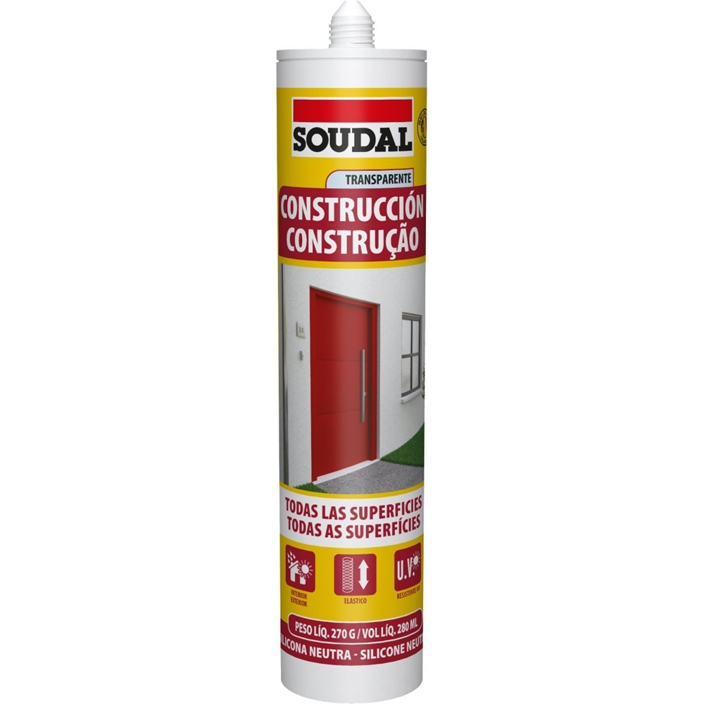 Silicone Neutro Construção Incolor 270 Gramas - 129147 - SOUDAL BRASIL ...