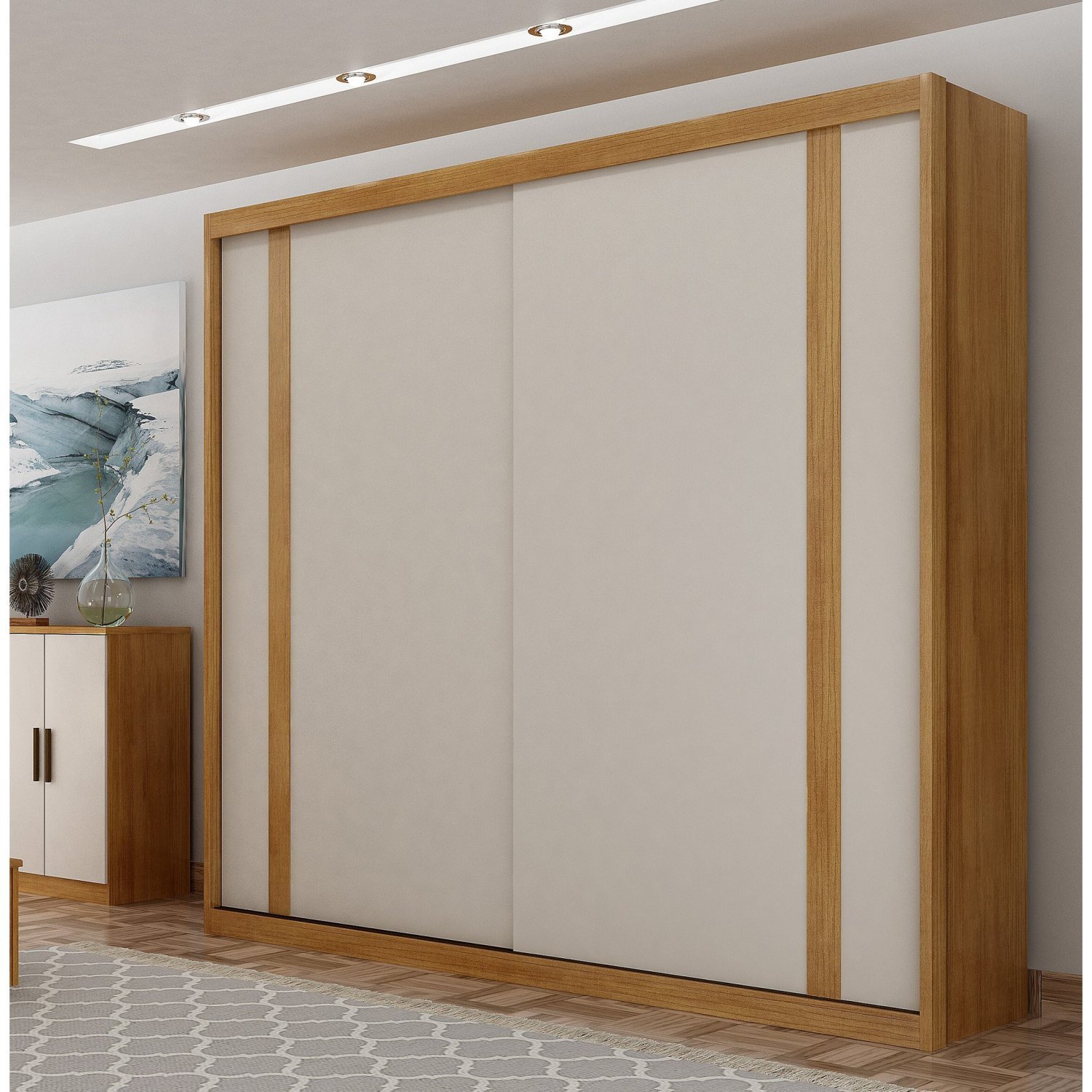 Guarda Roupa Casal 2 Portas 4 Gavetas Atenas Novo Horizonte ...